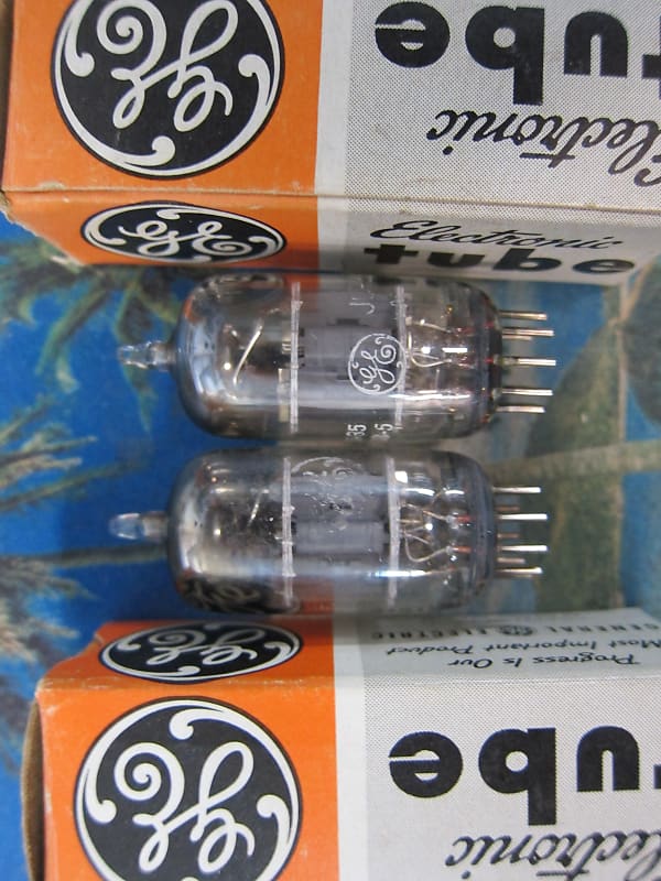 Pr Vintage GE 12AY7 Preamp Tubes, 1960s,Early D Getters USA, | Reverb