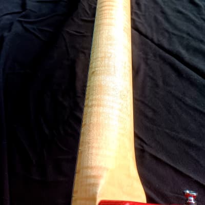 Sparkle red tele flame maple neck | Reverb