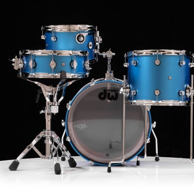 DW Design Series 4pc Frequent Flyer Kit - Aqua Metallic | Reverb