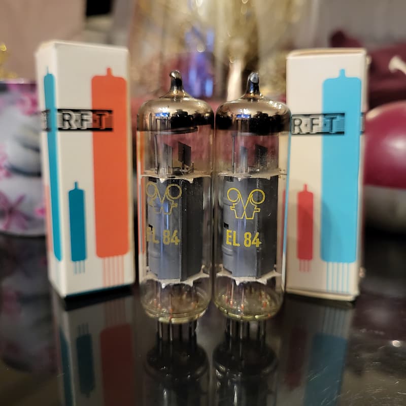 RFT East Germany EL84 6BQ5 welded plate 60s,matched pair,NOS | Reverb