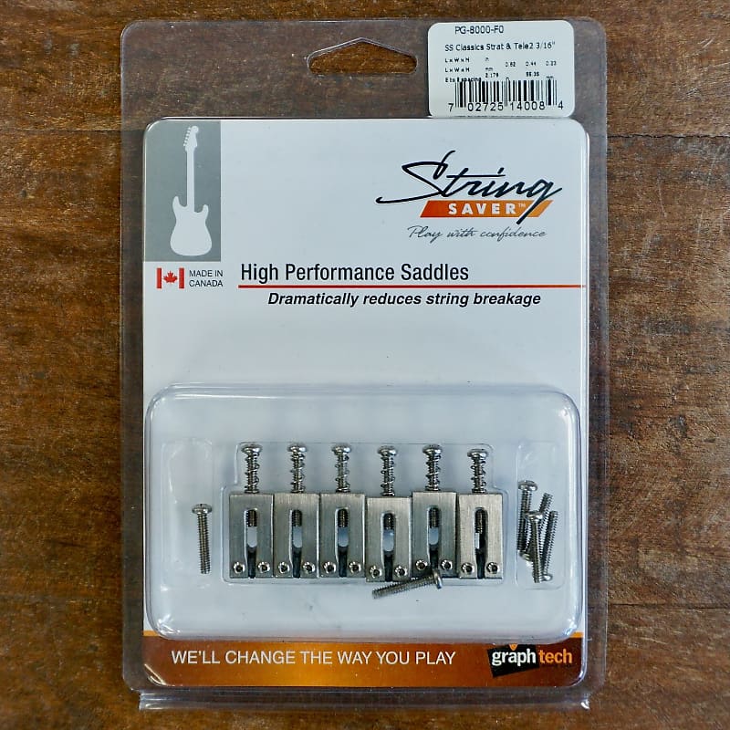Graphtech SS Classic Strat & Tele 3/16" Saddles PG-8000-F0 | Reverb