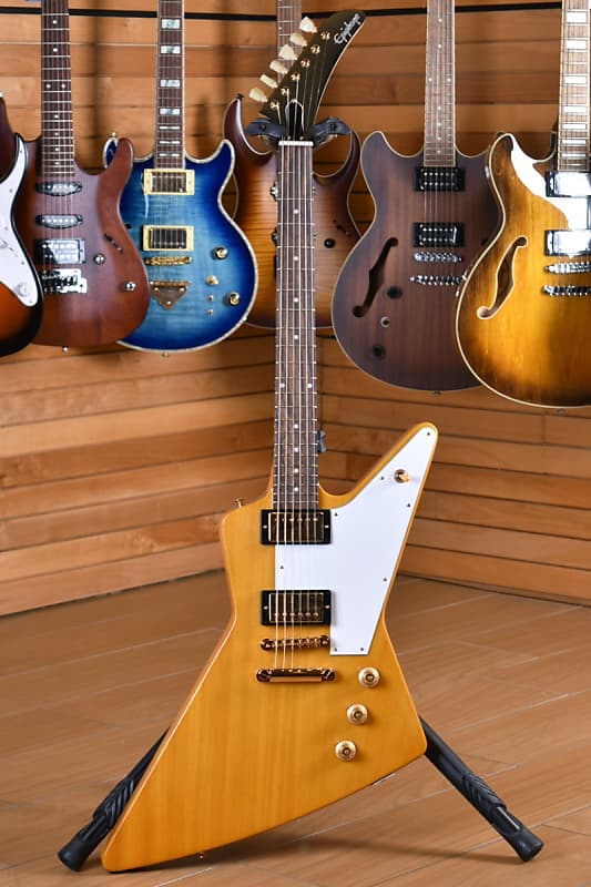 Epiphone Original 1958 Explorer Korina White Pickguard | Reverb