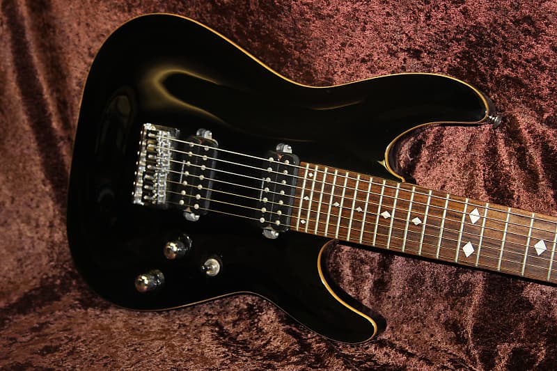 Schecter C-7 7 String Diamond Series Black | Reverb