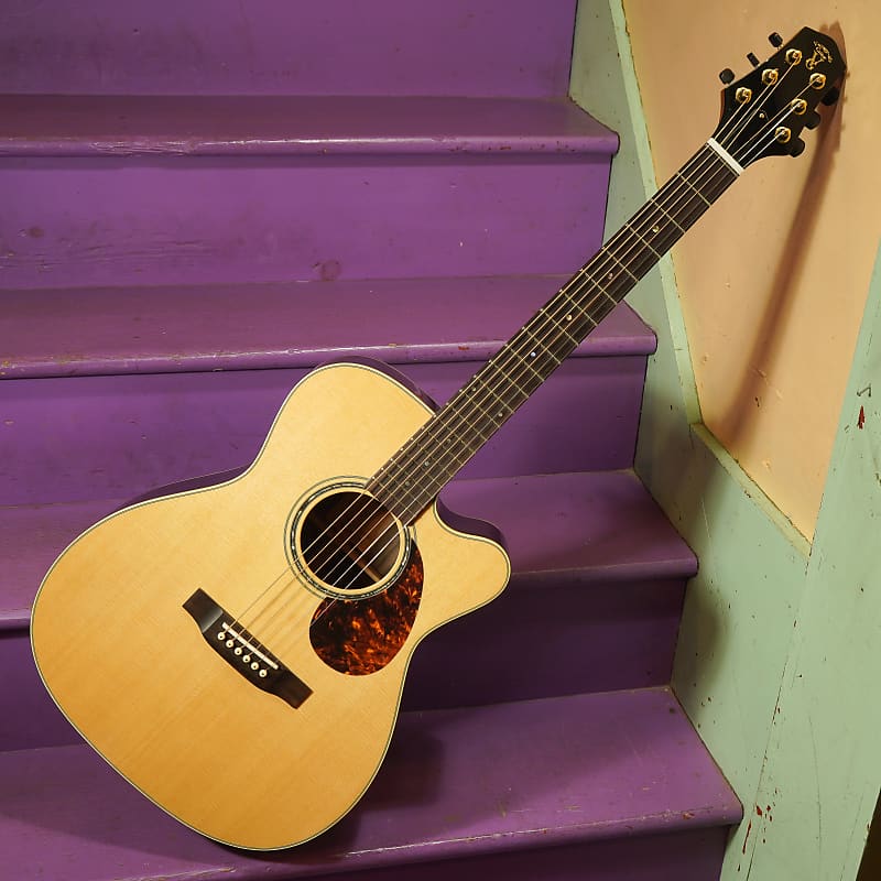 2012 Voyage-Air Rosewood OM Cutaway Folding Travel Guitar | Reverb