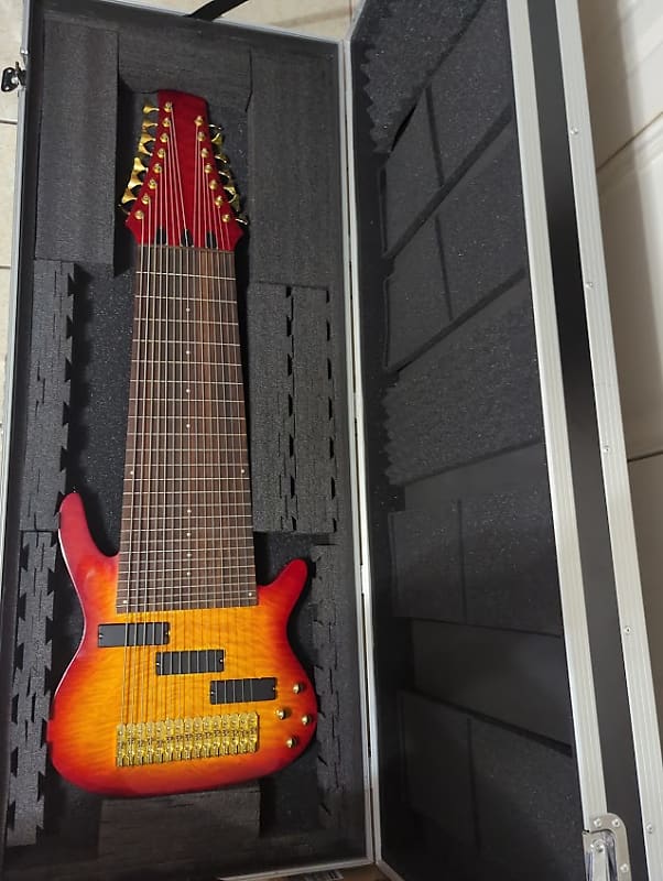 Custom 15-String Electric Bass Guitar 3TS Color Maple | Reverb UK