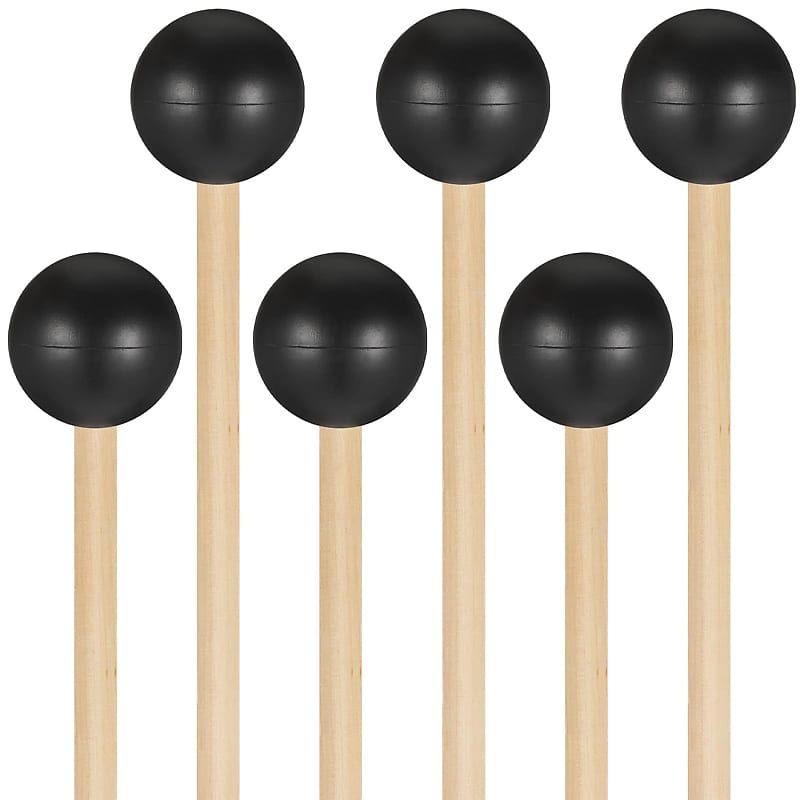 6 Pcs Rubber Mallet Percussion Xylophone Bell Mallets | Reverb
