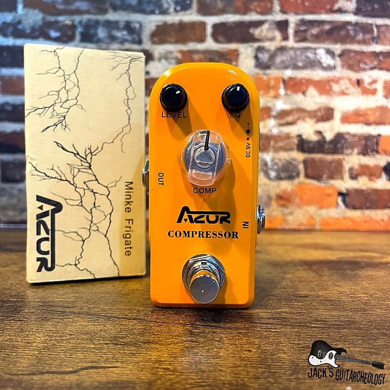 Azor Mini Compressor Pedal W/ Box *USED* (2010s - Orange) | Reverb UK