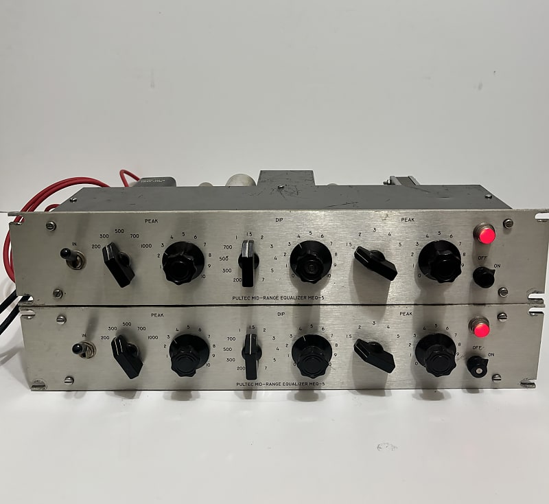 Vintage Pultec MEQ-5 tube mid range equalizers sequential | Reverb
