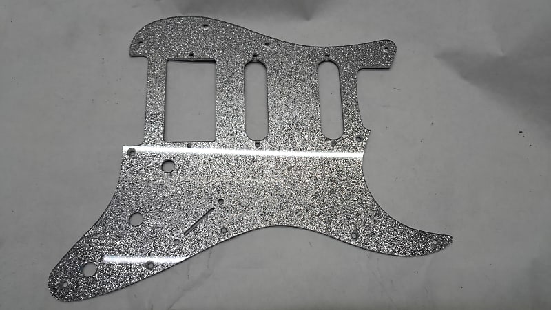 Platinum Silver Glitter HSS pickguard Fits Fender Strat | Reverb