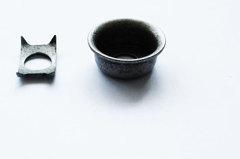 Telecaster Tele Jack Plate Cup,Antiqued Sliver finish | Reverb