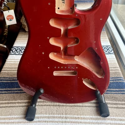 MJT VTS Strat Body 2023 - Candy apple red | Reverb