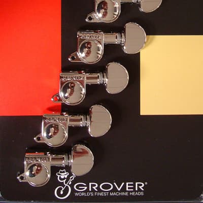Grover 205N6 Mini Rotomatic 6 In-Line, Tuning Machine, Nickel | Reverb