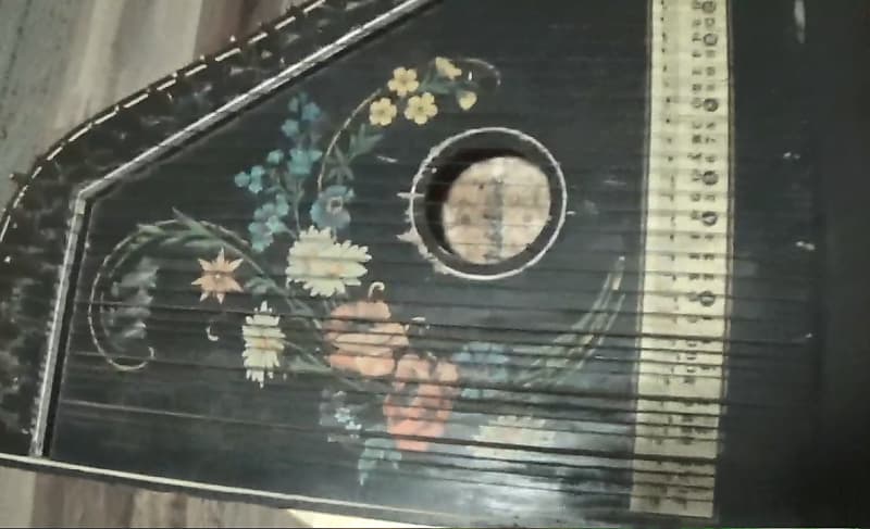 Jubeltone ZITHER around 1960's - painted | Reverb