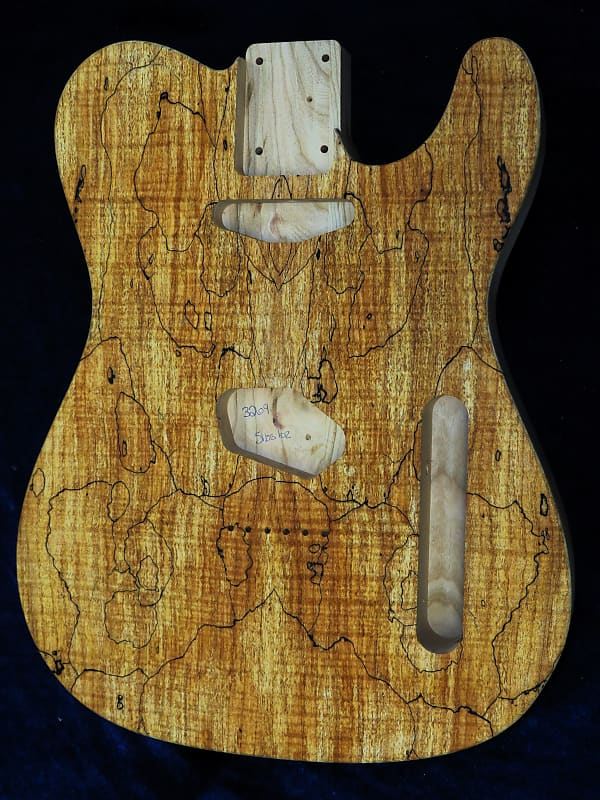 Flamed Spalted Maple Top \ Aged Cherry Telecaster Tele Body | Reverb