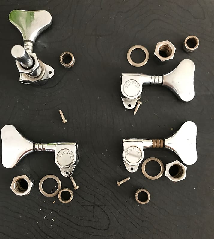Gibson EB 3 Slot head tuner set 1971 Chrome | Reverb UK