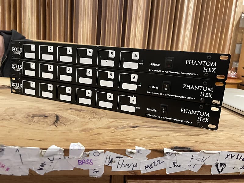 Rolls Phantom Hex 6 channel 48V supply. set of 3 supplies | Reverb