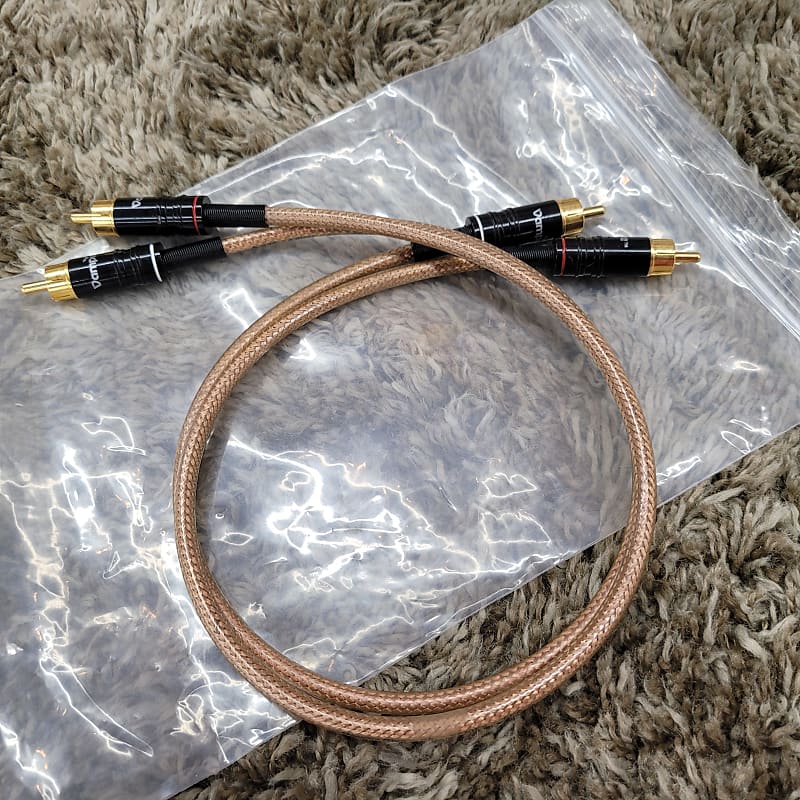 Vampire Wire 18" RCA Cable Pair - Golden | Reverb