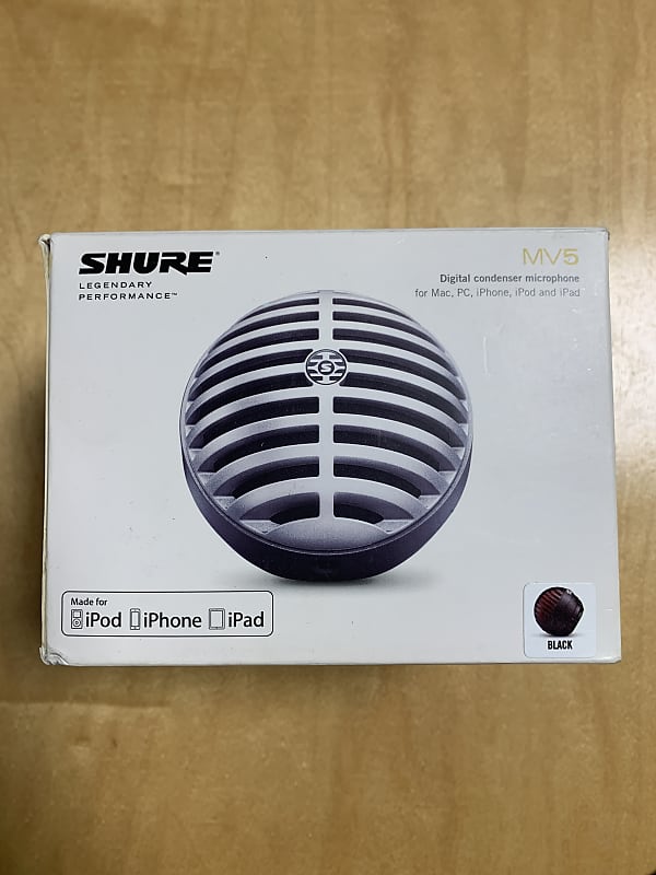 Shure MOTIV MV5 Lightning / USB Condenser Microphone | Reverb