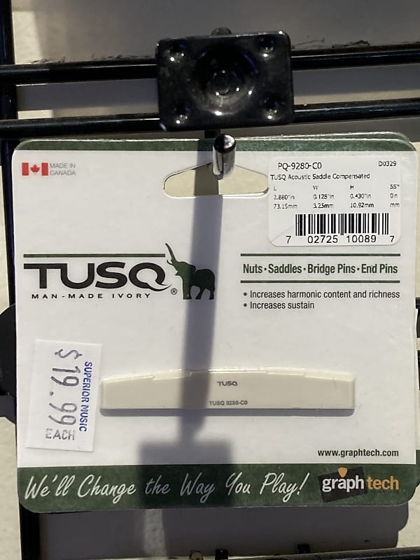 Graph Tech TUSQ acoustic saddle compensated 2023 - Part no # | Reverb