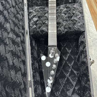 Randy Rhoads Polka Dot Flying V 2020 - Black W/ White Polka | Reverb