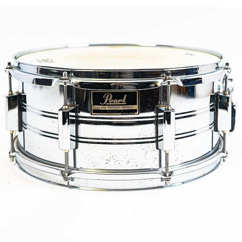 1986 Pearl Export Series Chrome Snare Drum - 14" x 6.5" | Reverb