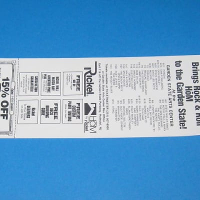 old stock 1991 WNEW-FM 102.7 Where Rock Lives and Rickel (two | Reverb