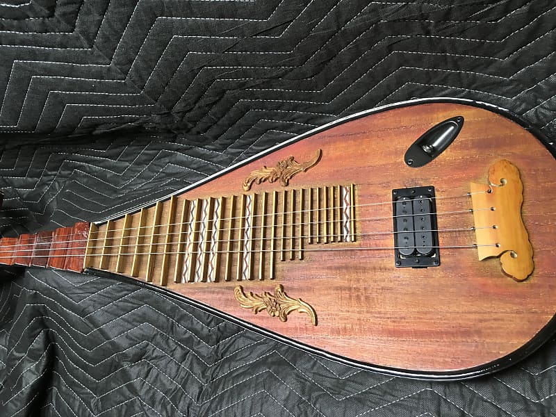 Chinese Electric 4 string Pipa with Gig Bag Chestnut Brown | Reverb
