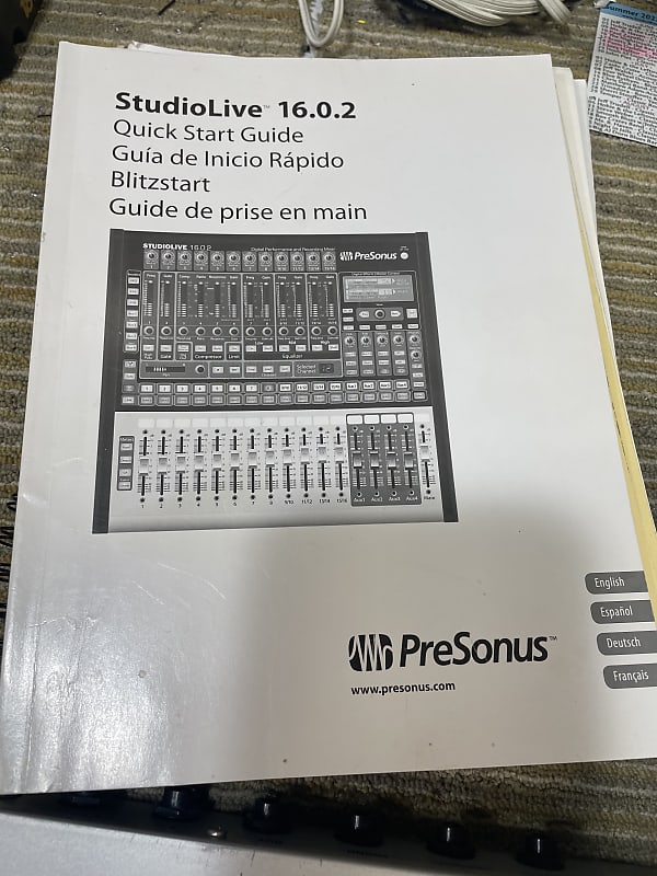 PreSonus 16.0.2 Quick Start Guide 2010s - Printed | Reverb