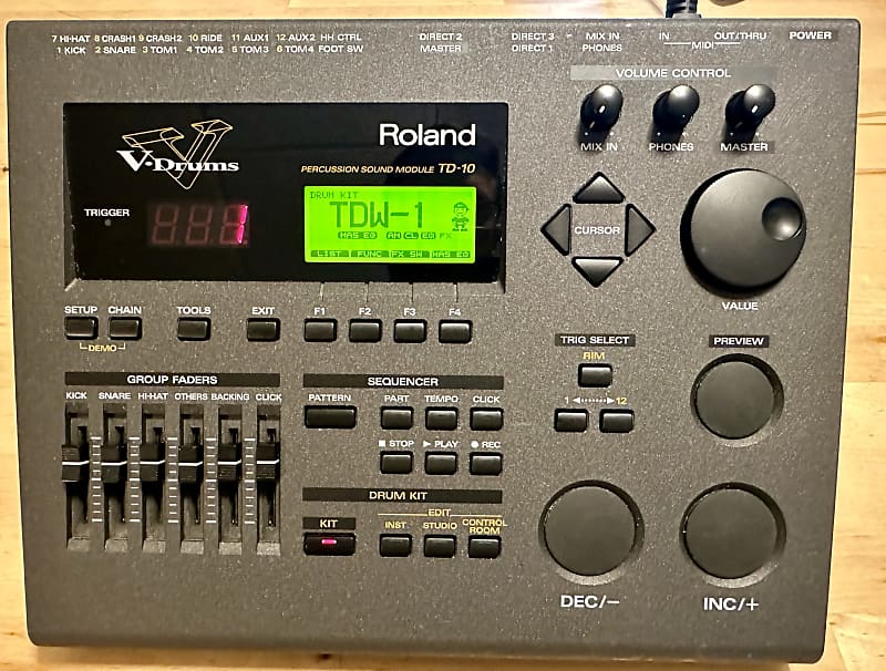 Roland TD-10 Drum Sound Module with TDW-1 Expansion Card | Reverb