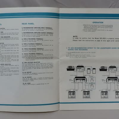 Vintage Original Pioneer SR-202 Reverb Amplifier Owners | Reverb