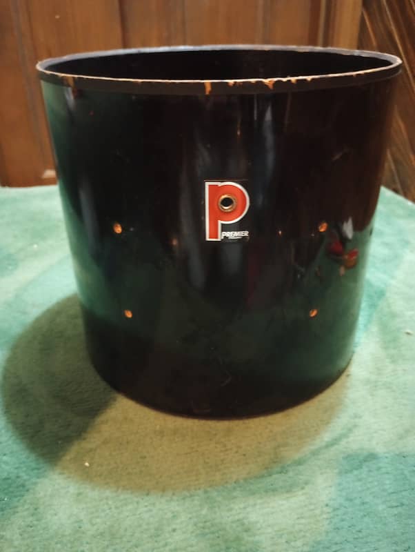 Premier 13"(diameter)x12"(depth) Tom Shell 1980's - Black | Reverb