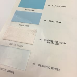 Fender Color Chart 1963 Case Candy Telecaster Stratocaster | Reverb