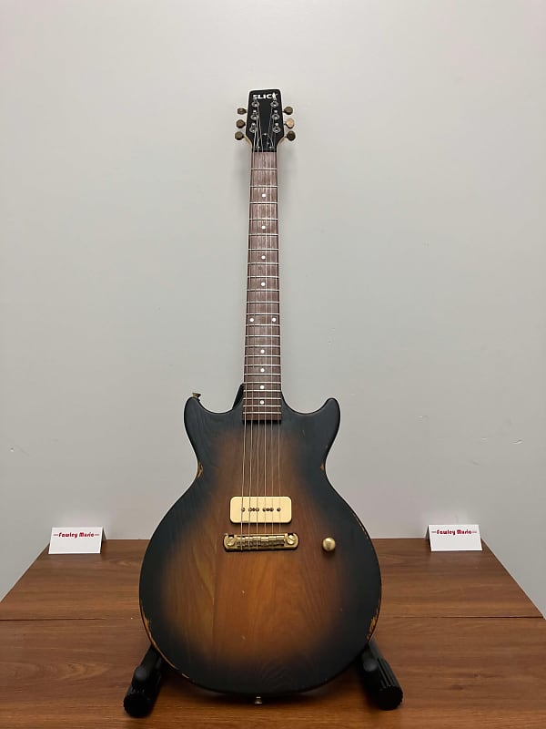 Slick SL59 Aged Sunburst Single P90 Pickup - Electric Guitar | Reverb