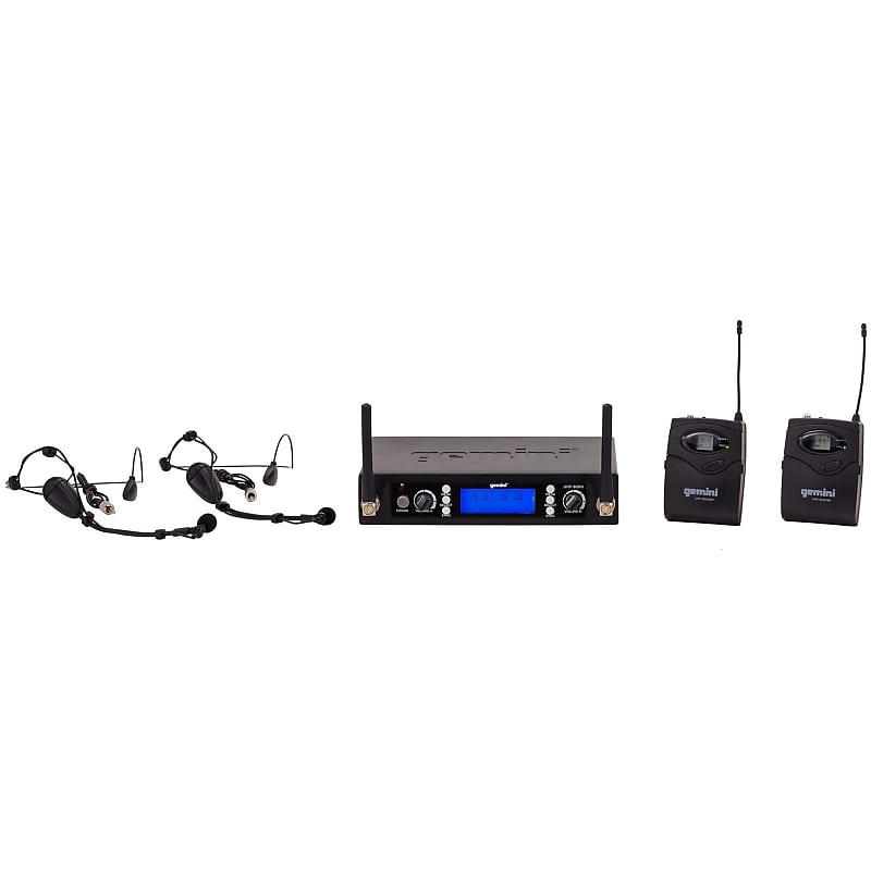 Gemini UHF 6200HL Dual Wireless Headset Microphone System | Reverb