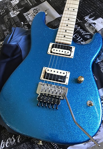 Jackson Custom Shop Blue Sparkle Retro San Dimas, Custom | Reverb
