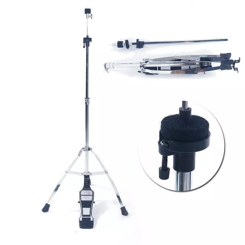 Drum High Hat Stand - Double Braced Chrome New With Pedal | Reverb