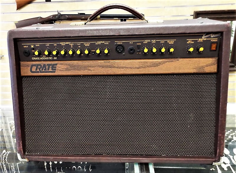 Crate CA-60 Acoustic Amplifier Brown Vinyl and Walnut | Reverb