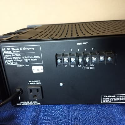 JW Davis D-500A Power Amplifier | Reverb