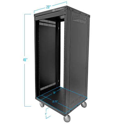 AxcessAbles RK 22U Rack-Mount Cabinet Case w/Caster Wheels | Reverb
