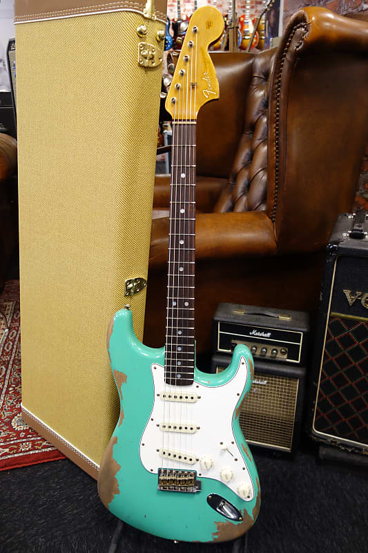Fender '67 Stratocaster Heavy Relic Aged Seafoam Green | Reverb