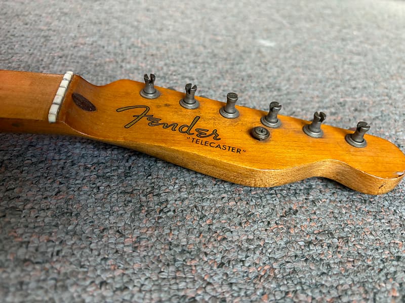 Early 1956 Fender Telecaster Neck Re-Finished Orig Kluson No | Reverb