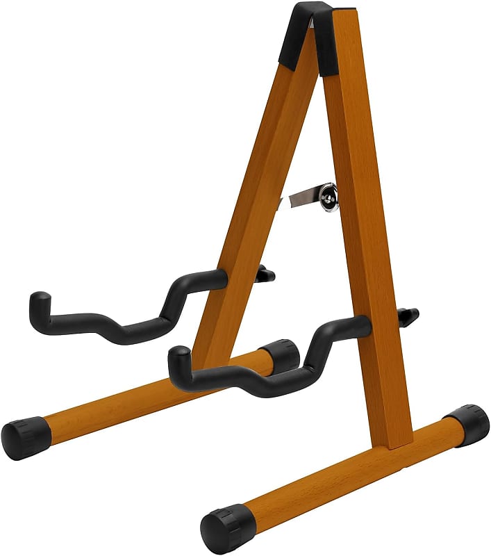 Acoustic Guitar Stand, A-Frame HardWood Floor Guitar Stand, | Reverb