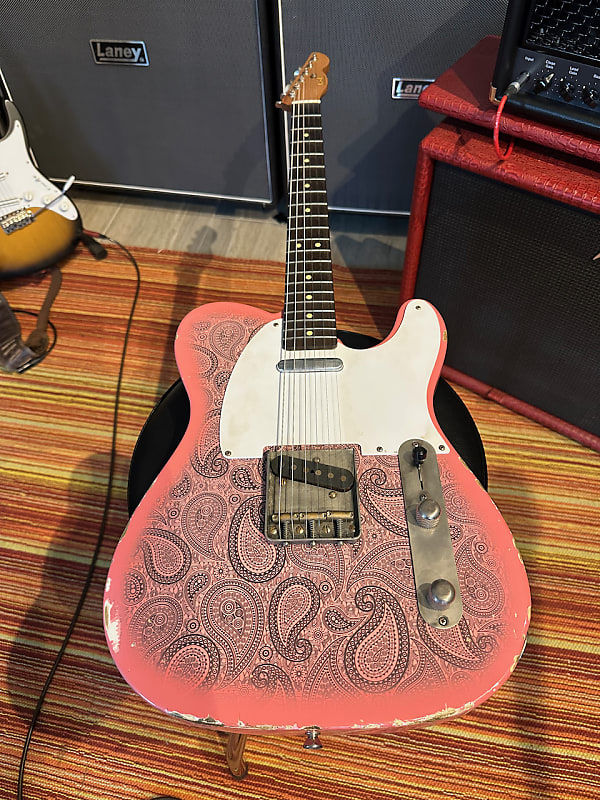 LsL Instruments T-Bone 2015-2017 - Pink Paisley Heavy Aging | Reverb