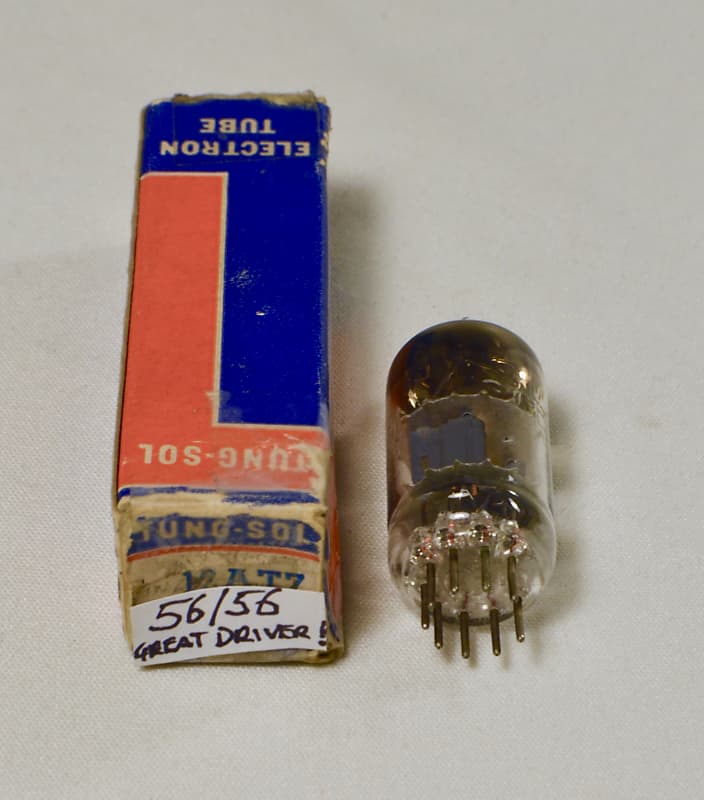 Vintage 1950's USA NOS NIB Tung-Sol 12AT7 TV7-D/U Tested | Reverb