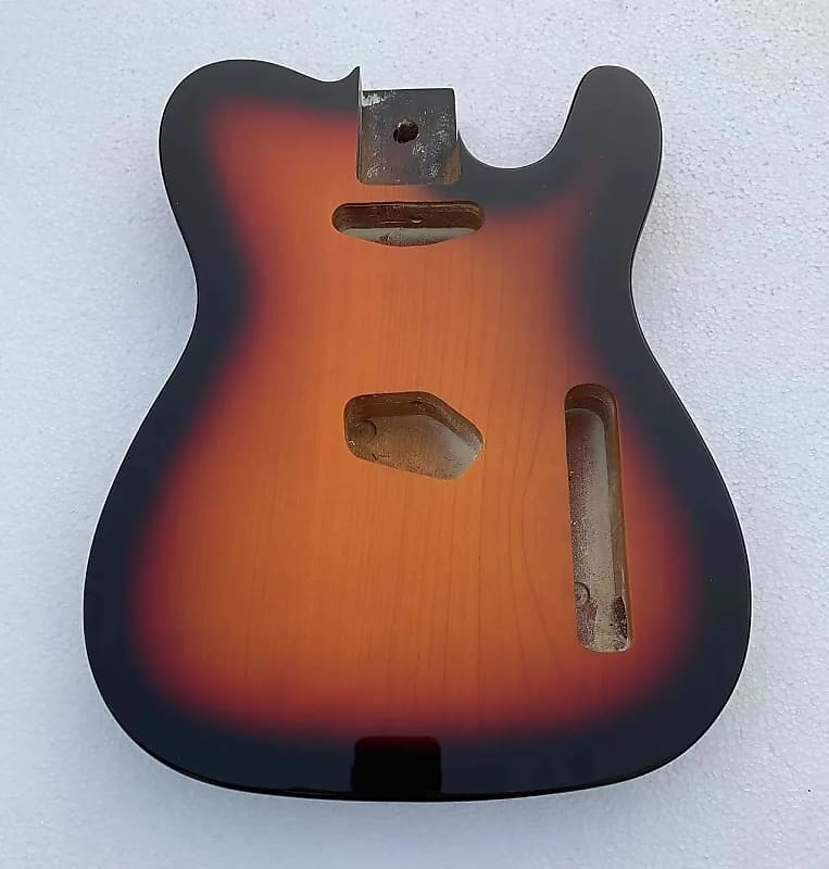 Tobacco Burst Alder Wood Telecaster Tele Style Guitar Body | Reverb