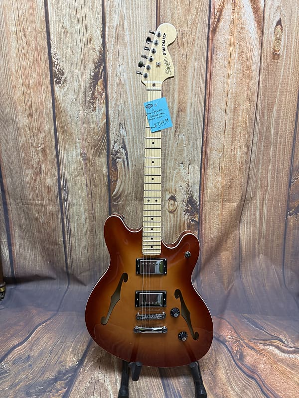 Squier Affinity Series Starcaster Deluxe - Sienna Sunburst | Reverb