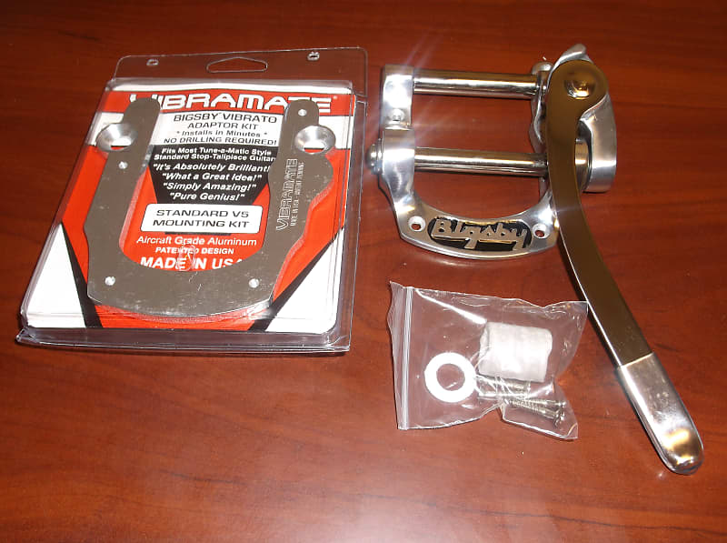 Bigsby B5 With V5 Vibramate Quick Mount Kit - POLISHED | Reverb