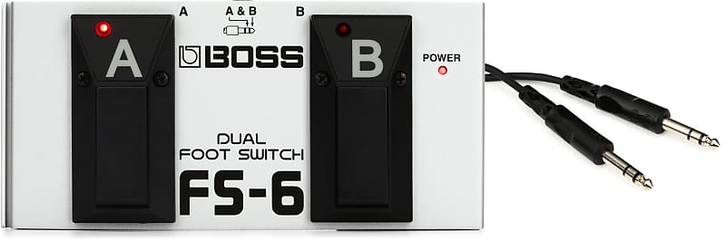 Boss FS-6 Dual Foot Switch Bundle with Hosa CSS-115 Balanced | Reverb