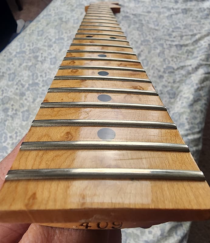 Warmoth Radius Neck, 1.700, Birdseye/Curly Maple, LSR Nut | Reverb