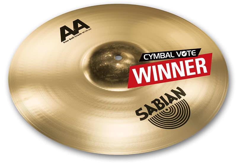 SABIAN AA 2160772 16" RAW BELL CRASH CYMBAL | Reverb